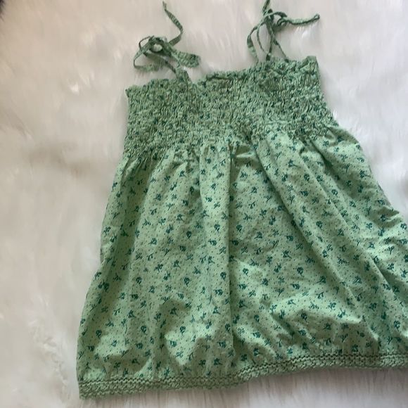 Vintage | Tops | Green Tube Top Tank Hippy Cute Flowy Free Flow Y2k ...